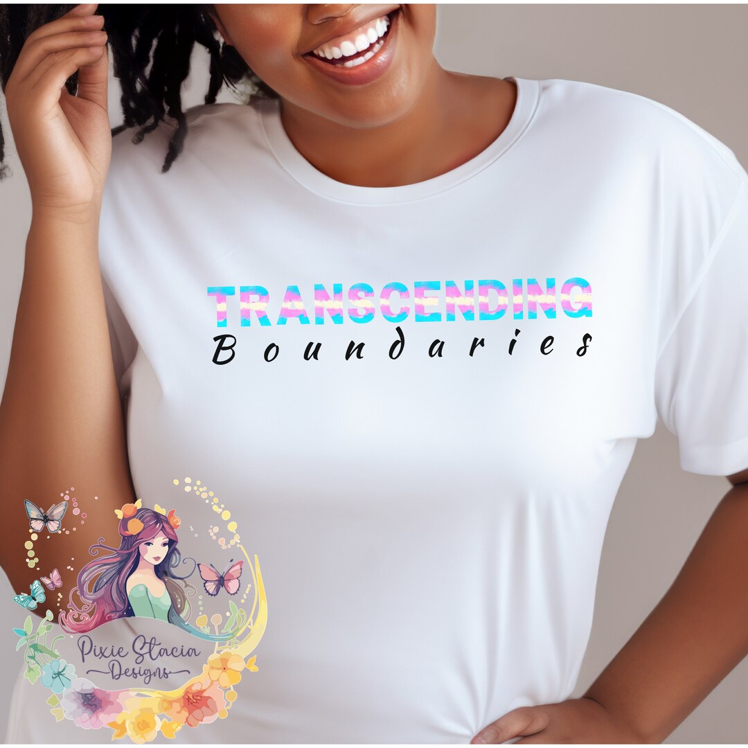 Transcending Boundaries T-shirt With Distressed Trans Colors | Gender ...