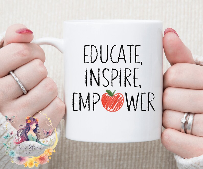 Educate Inspire Empower PNG Teacher Gift Digital Download Coach Clipart ...