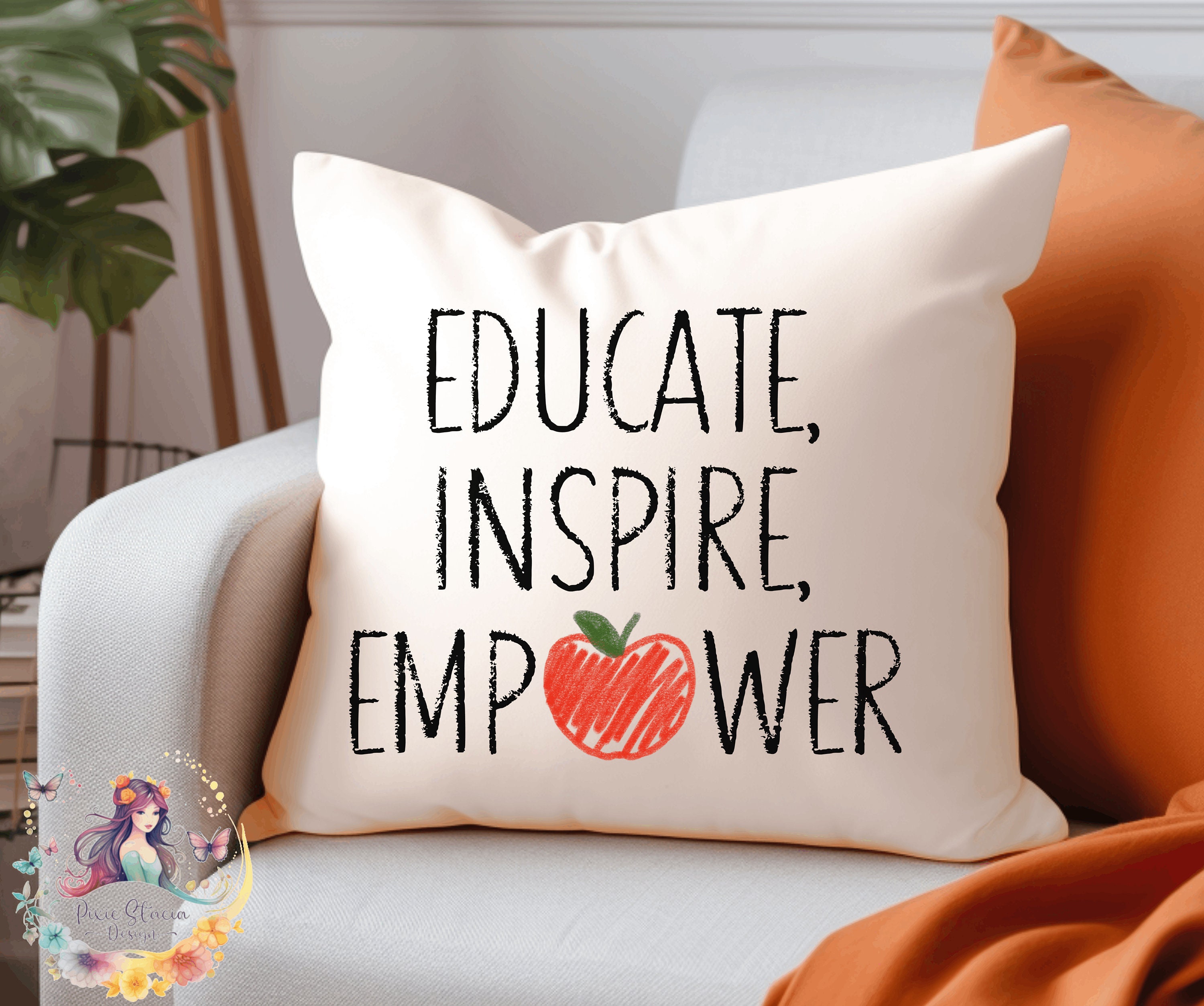 Educate Inspire Empower PNG Teacher Gift Digital Download Coach Clipart ...