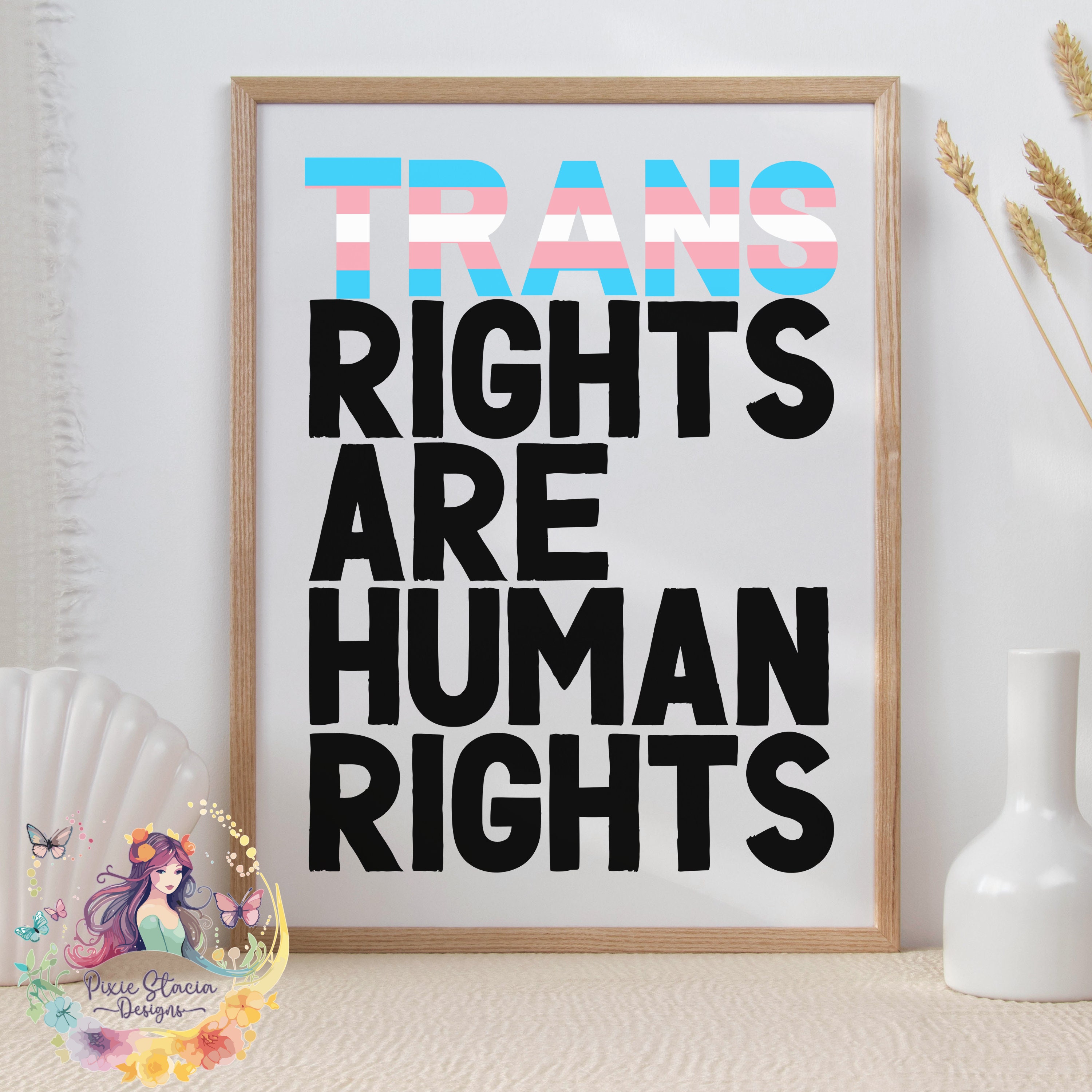Transgender Pride PNG Bold Trans Rights Are Human Rights - Etsy