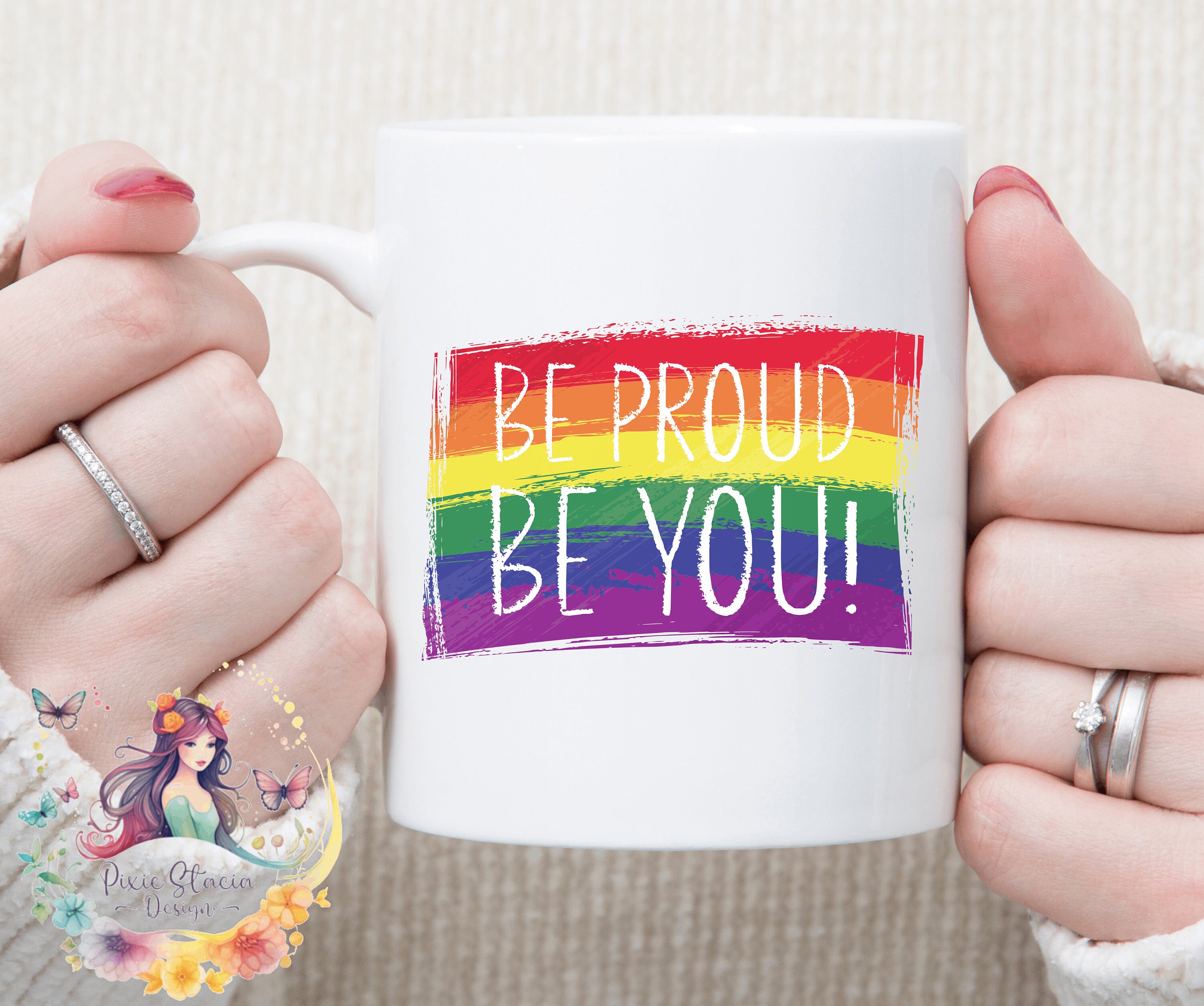 Be Proud Be You Digital Download LGBTQ Png Rainbow Clipart Pride ...