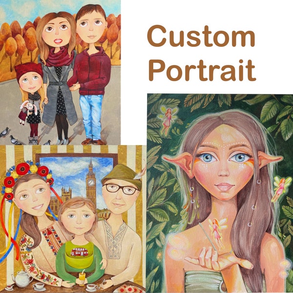Custom Caricature Canvas - Etsy