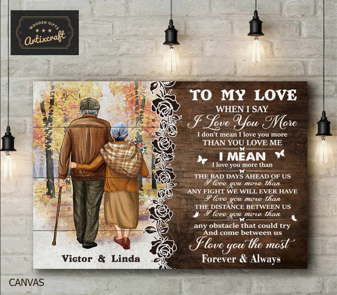 Personalized to My Love Canvas, to My Love Poster, Personalized Couple ...