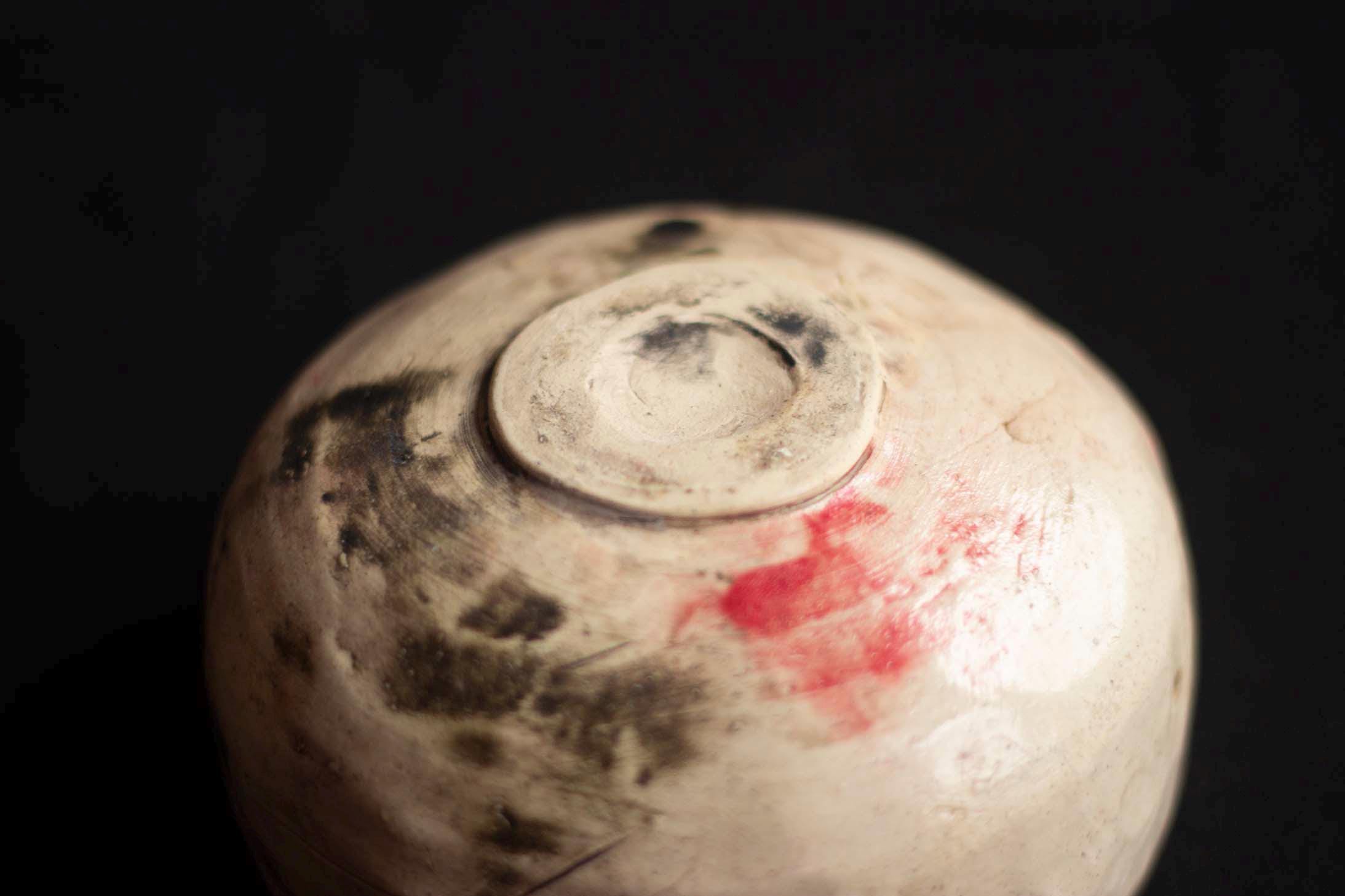 Stoneware Japanese-style Spattered Black and Red Tea Bowl - Etsy