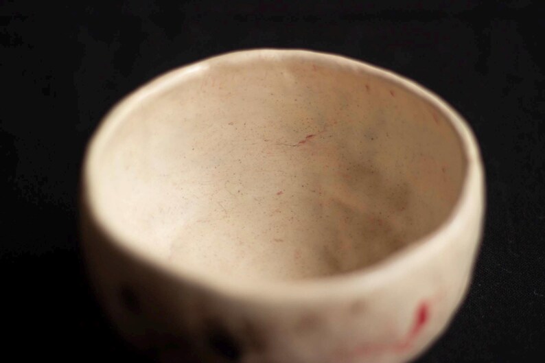 Stoneware Japanese-style Spattered Black and Red Tea Bowl - Etsy
