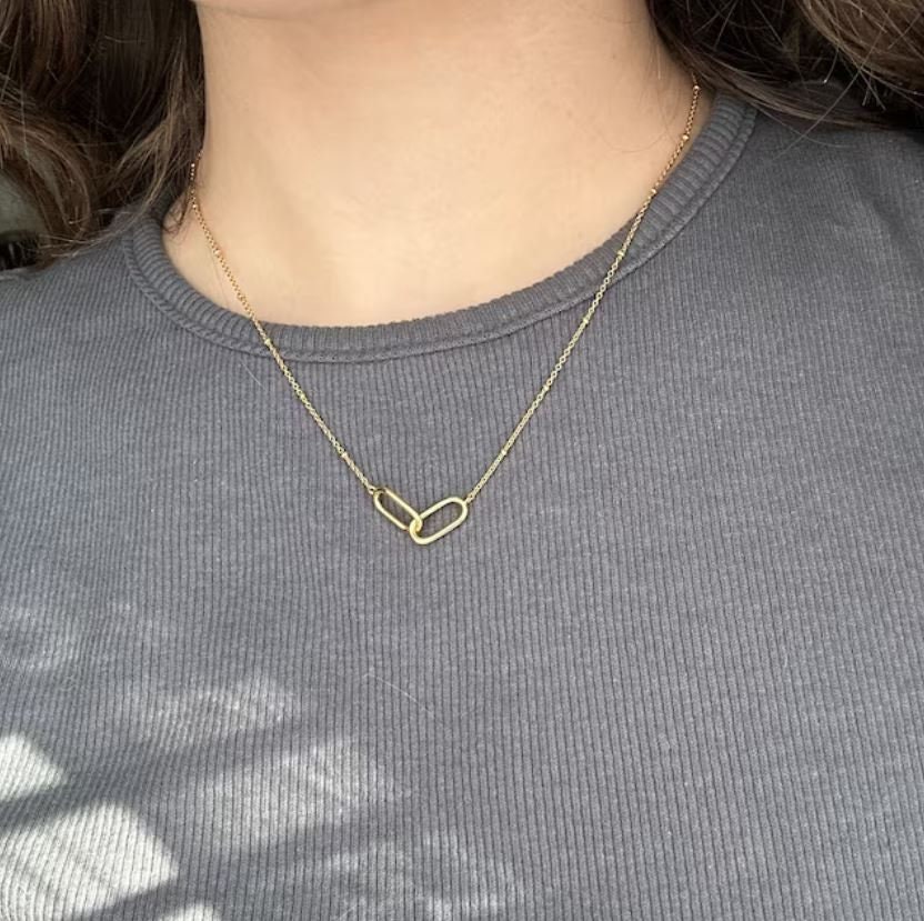 Infinity Interlinked Circles Necklace Dainty Eternity Love Jewelry ...