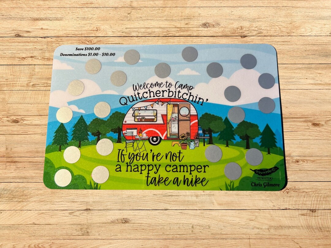 Camp Quitcherbitchin Scratchoff / Low Income / Camping Fun - Etsy