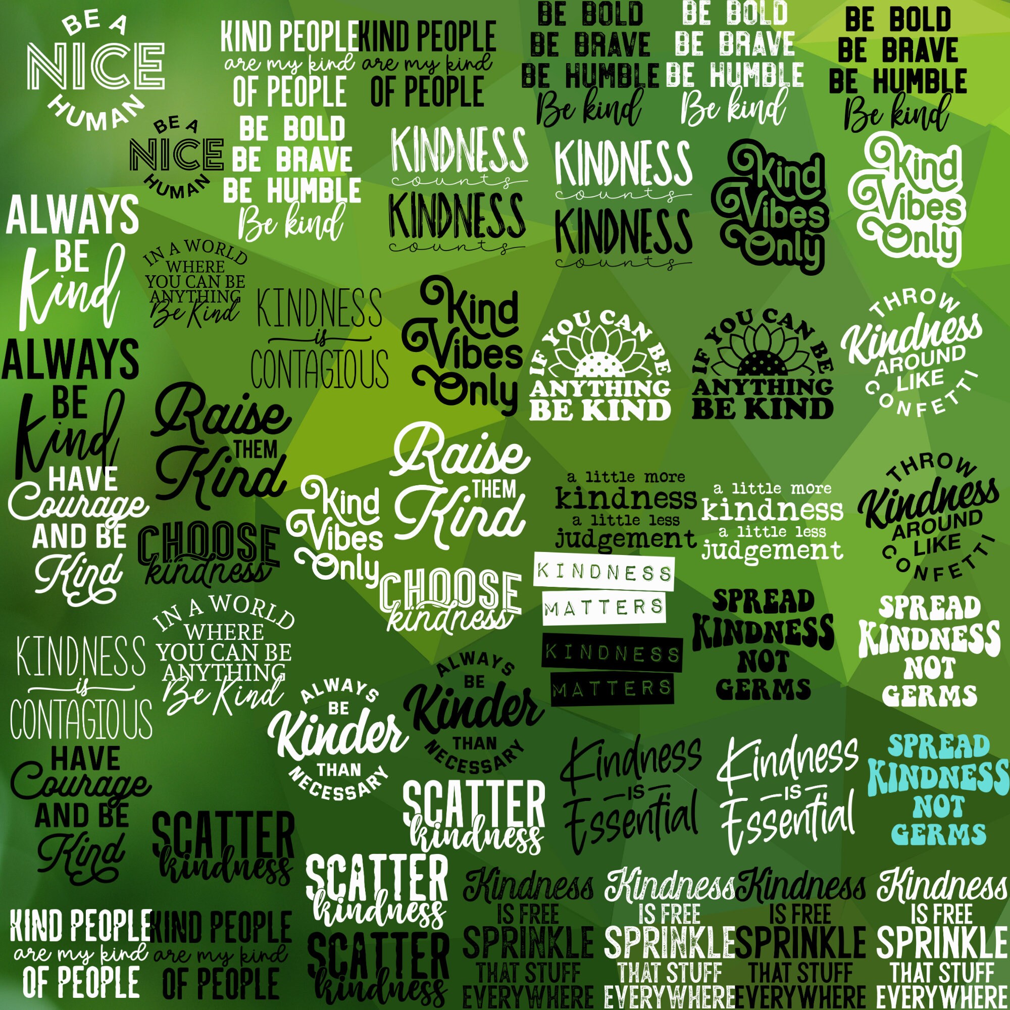 Kindness Svg Bundle Be Kind Svg Bundle Svg Cut Files - Etsy