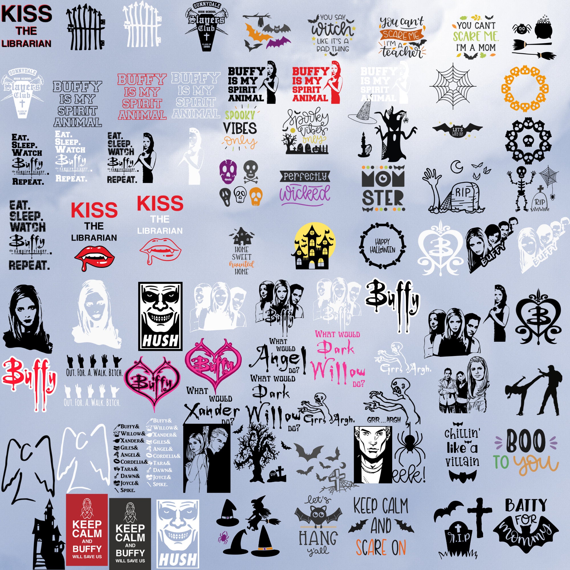 Buffy the Vampire Slayer SVG PNG Bundle: T-shirt Cut Files (digital ...