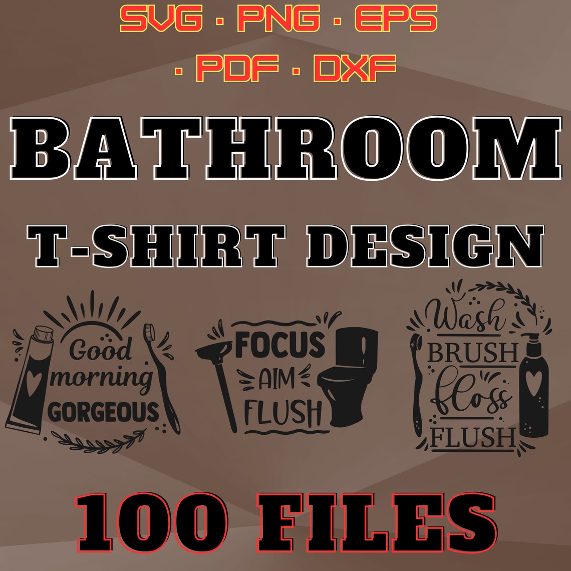 Bathroom Svg, 100 Files, Sink Svg, Restroom Svg, Bundle Svg, T-shirt ...