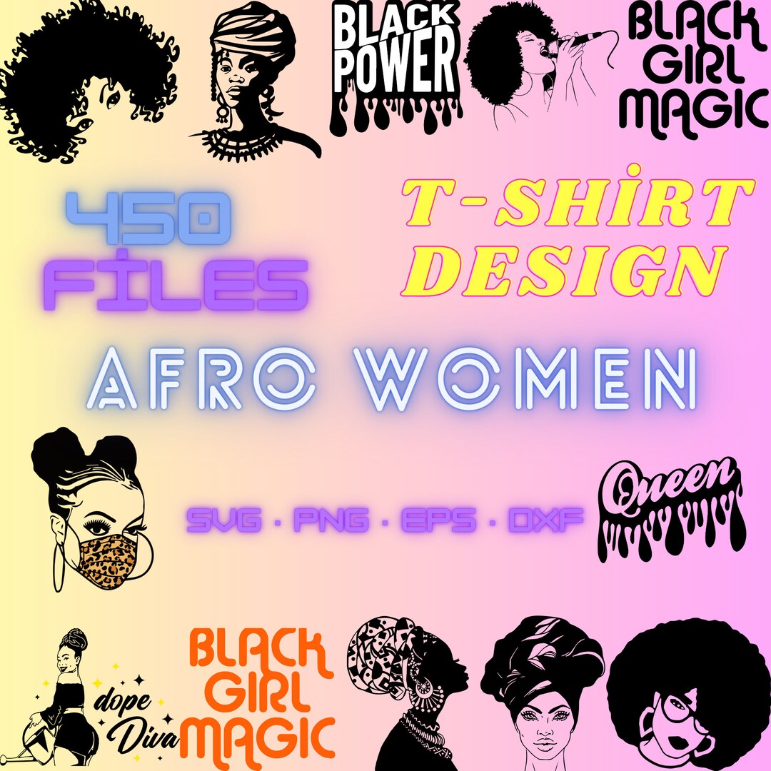 Afro Women Svg 450 Files Afro Queen Svg Afro Lady Svg - Etsy