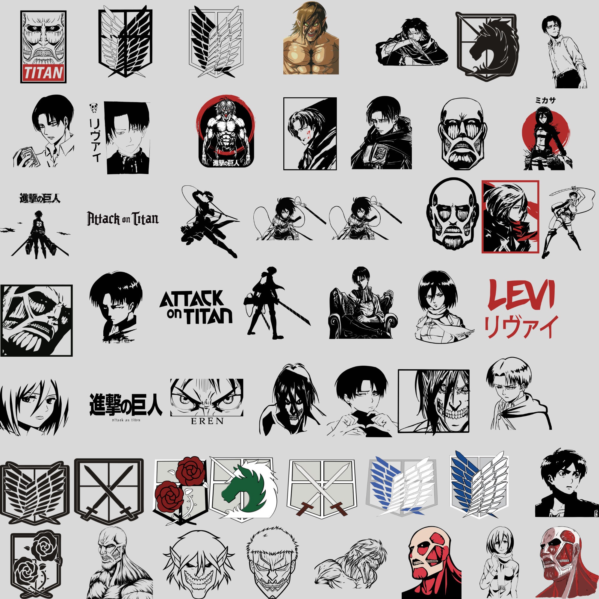 Attack on Titan Svg, Anime Svg, SVG Bundle, Anime Bundle, T-shirt Svg ...