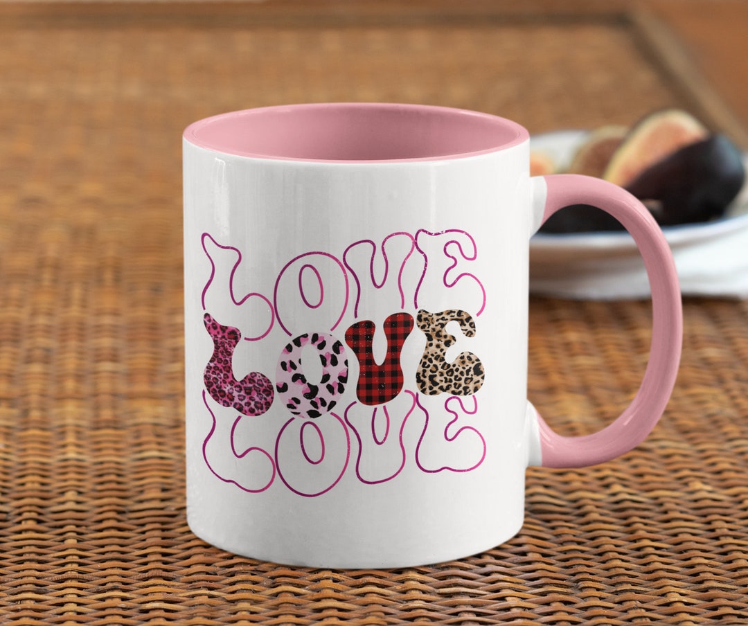 Love Day Mug, Retro Love Mug, Valentine's Day Mug, February 14 Mug ...