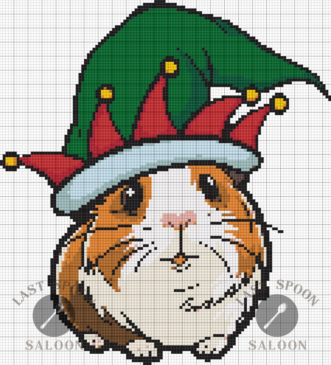 Christmas Elf Guinea Pig Cross Stitch Pattern Digital Download - Etsy