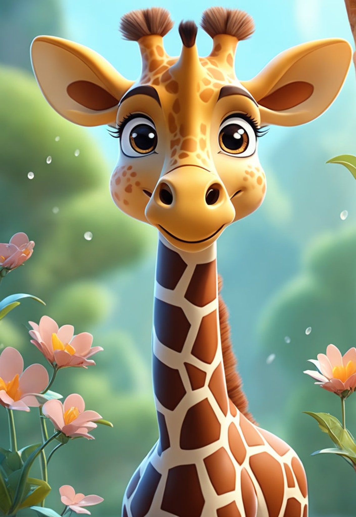 Cute Fantasy Adorable Giraffes - Etsy