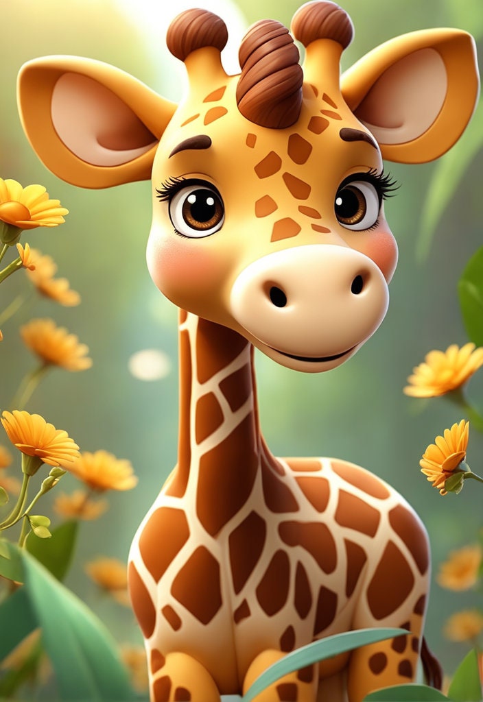Cute Fantasy Adorable Giraffes - Etsy