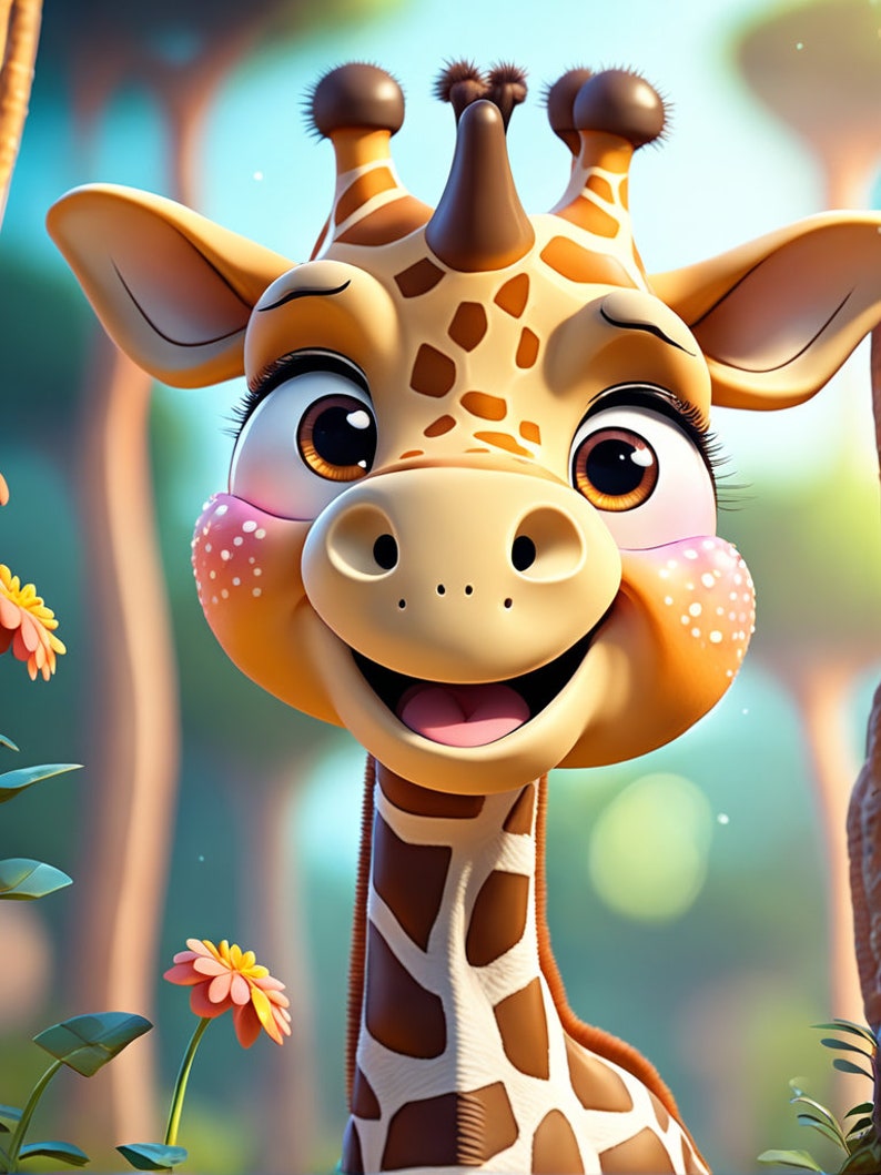 Cute Fantasy Adorable Giraffes - Etsy