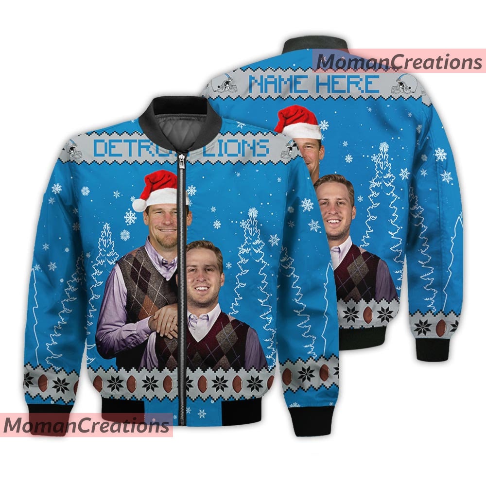 Jared Goff Dan Campbell Detroit Football Ugly Christmas Sweater, The ...