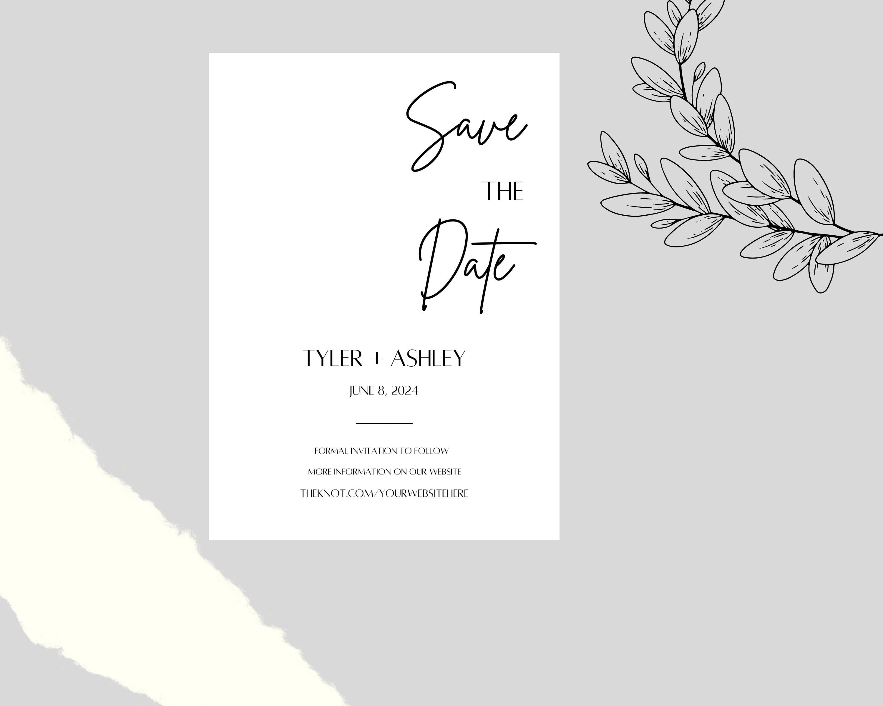 Save the Date Template Editable Template Minimal Save the - Etsy