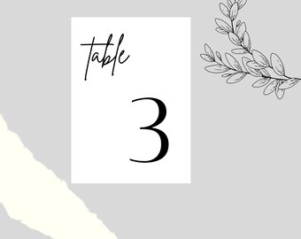 Table Number Template, Wedding Signage Template, Wedding Table Number ...