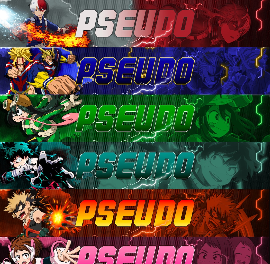Personalized Manga/anime Banner Youtube MY HERO ACADEMIA manga/anime ...