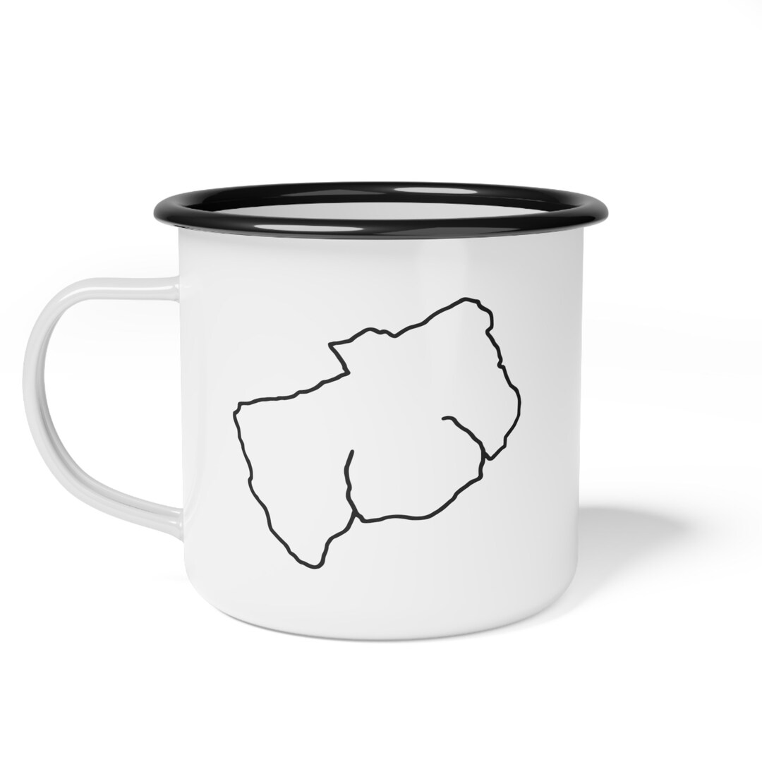O Circuit Backpacking Route Steel & Enamel Hiking Mug, O Trek Hiking ...