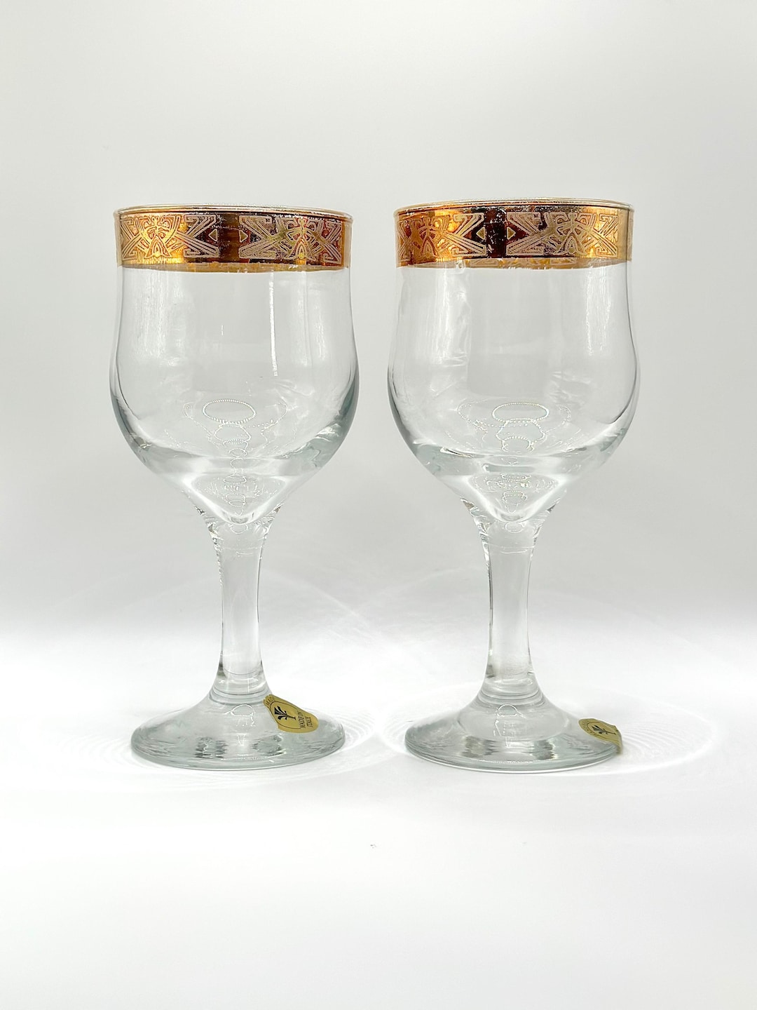 Vintage Cristalleria Fratelli Fumo Brothers Crystal 24 Karat Gold ...