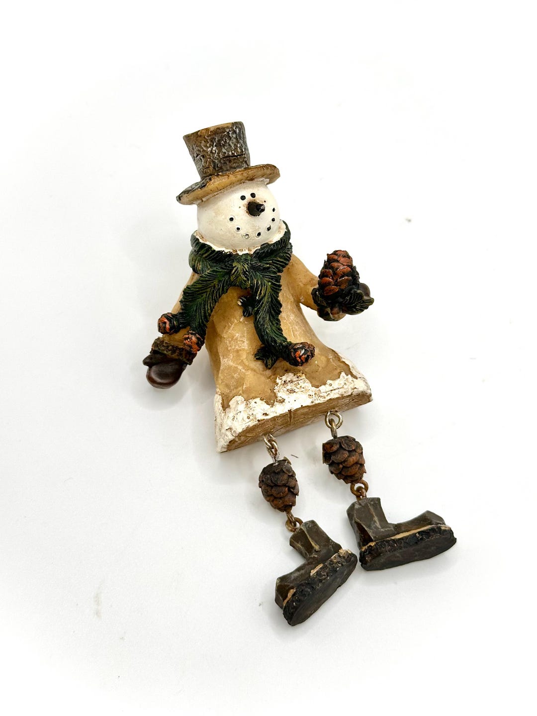 Vintage Holiday Snowman Figurine With Dangling Legs - Etsy