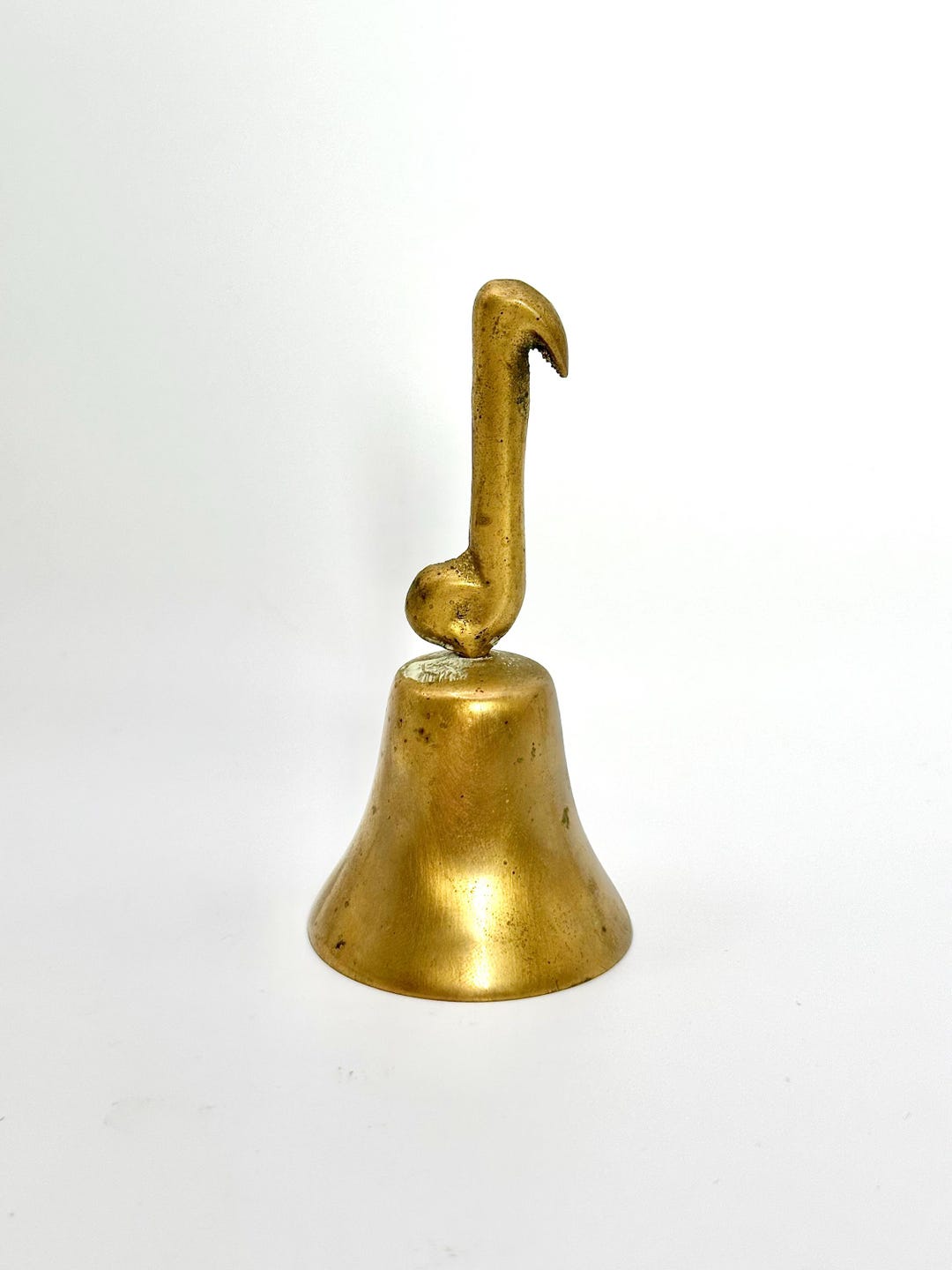 Antique Cast Brass Music Note Bell - Etsy