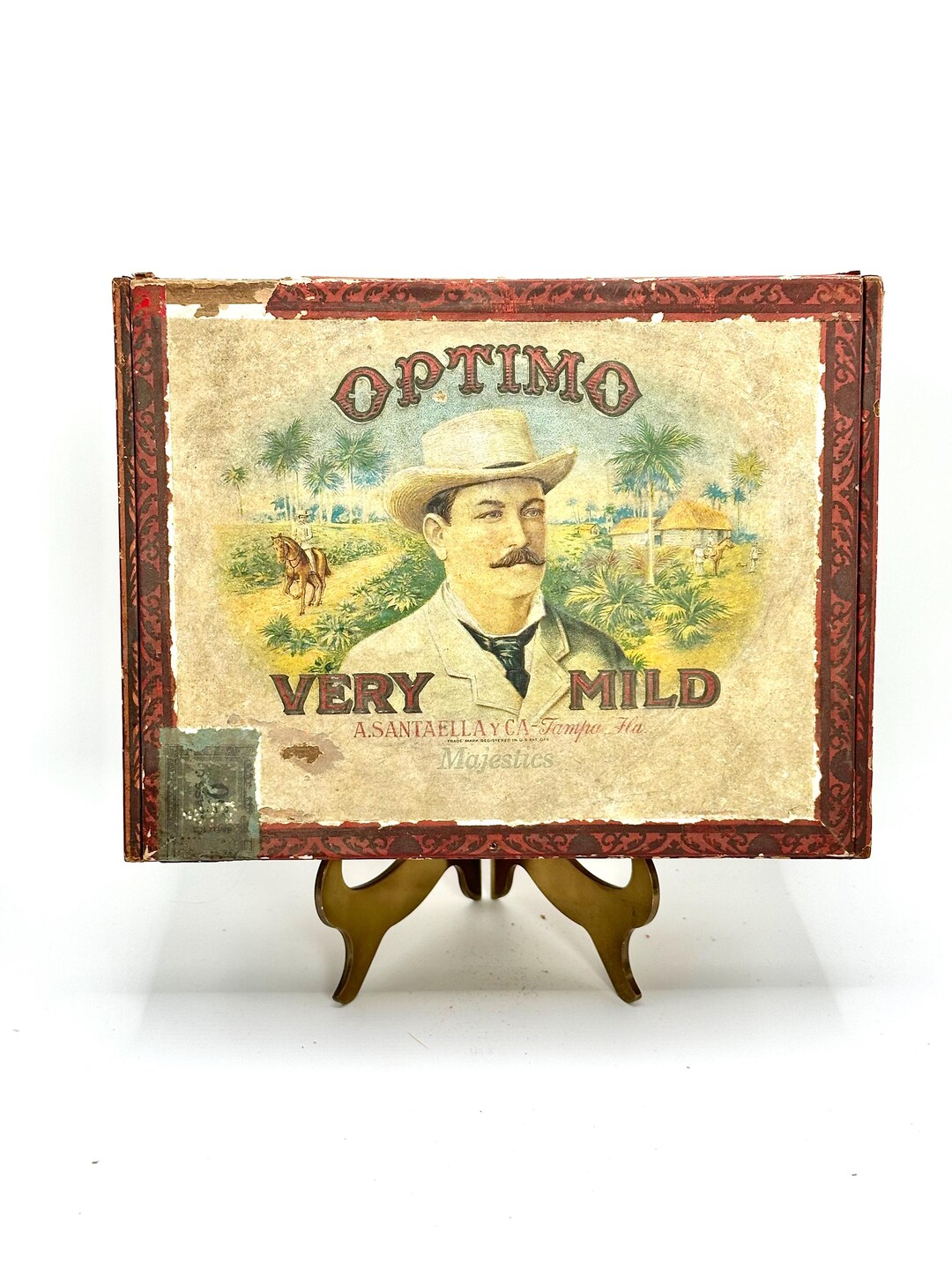Vintage 1930’s Optimo Wooden Cigar Box - Etsy