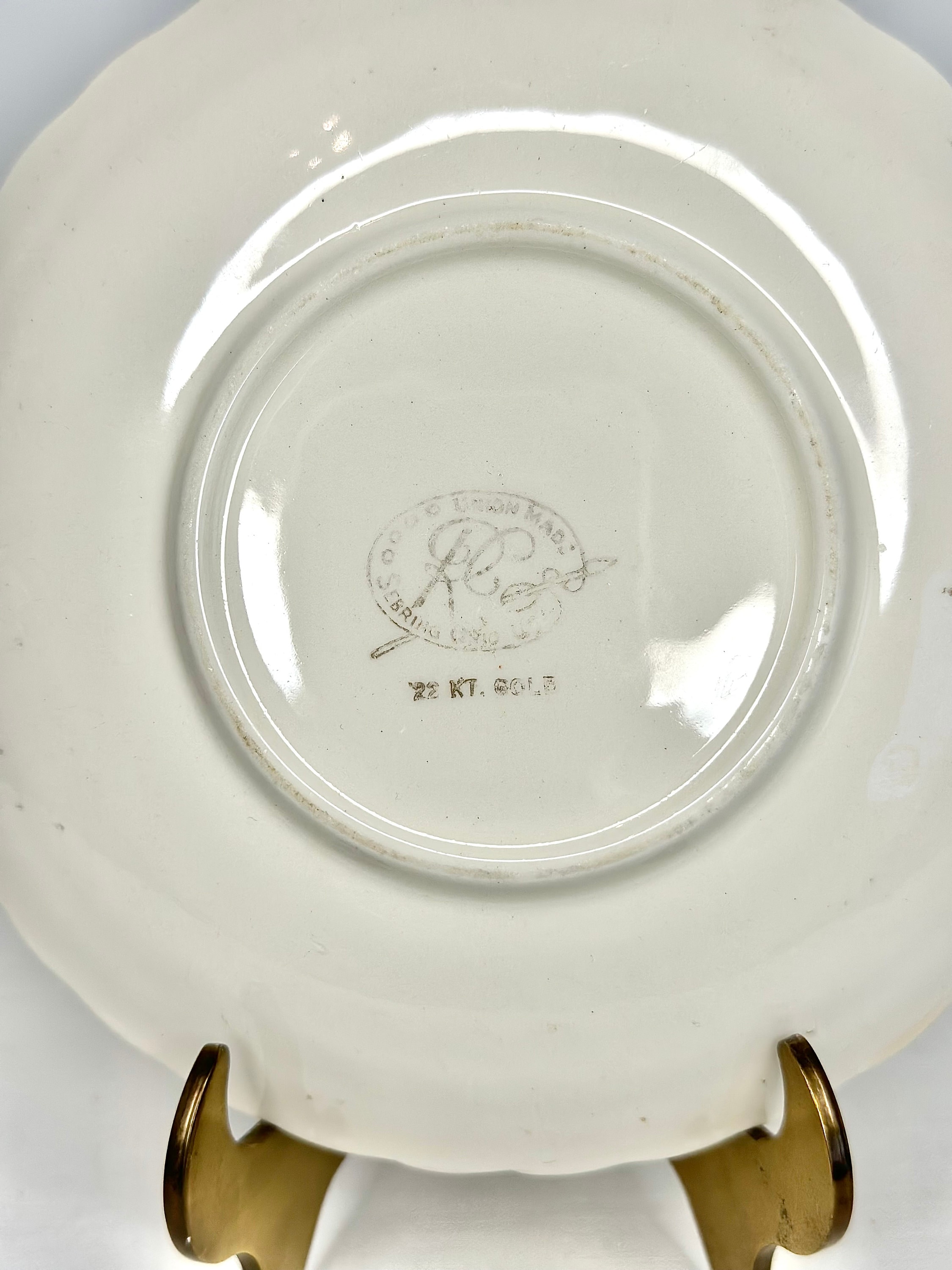 Vintage Royal China 22k Gold Floral Plate - Etsy
