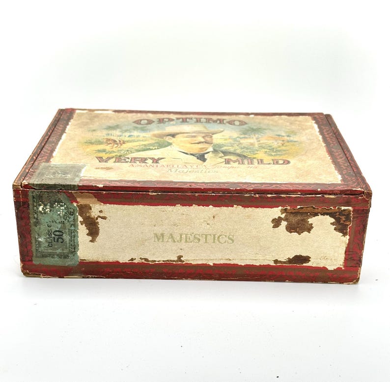 Vintage 1930’s Optimo Wooden Cigar Box - Etsy