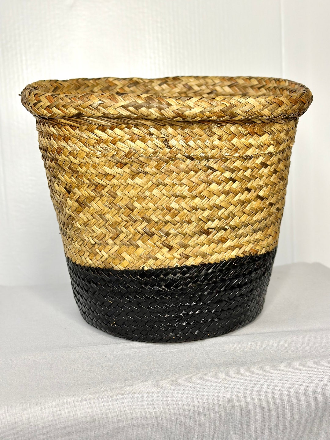 Handcrafted Woven Natural Seagrass Basket Planter - Etsy