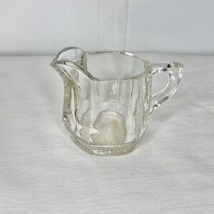 Vintage Pressed Glass Creamer Handled Cup - Etsy