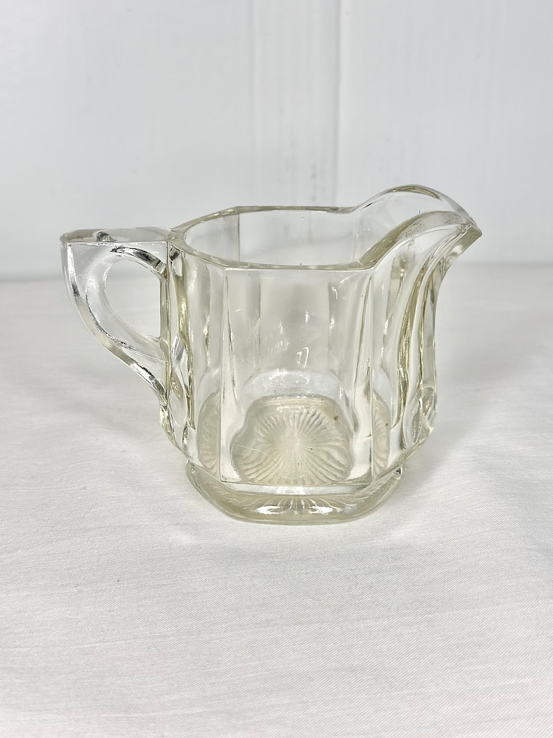 Vintage Pressed Glass Creamer Handled Cup - Etsy
