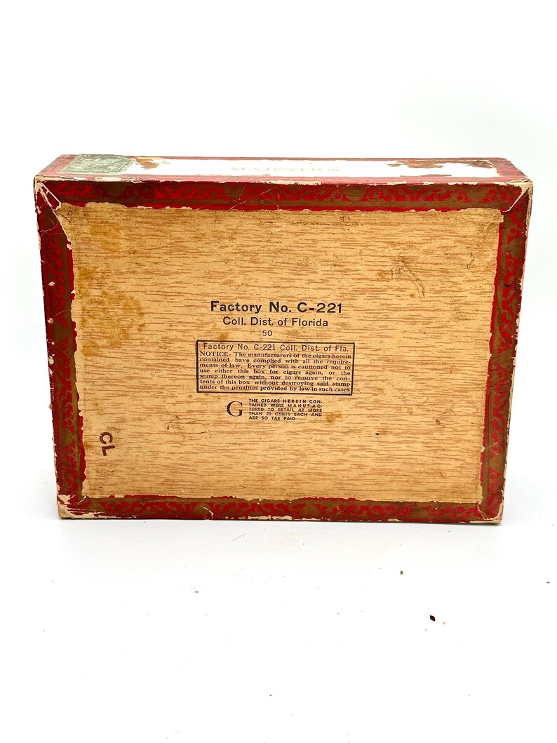 Vintage 1930’s Optimo Wooden Cigar Box - Etsy