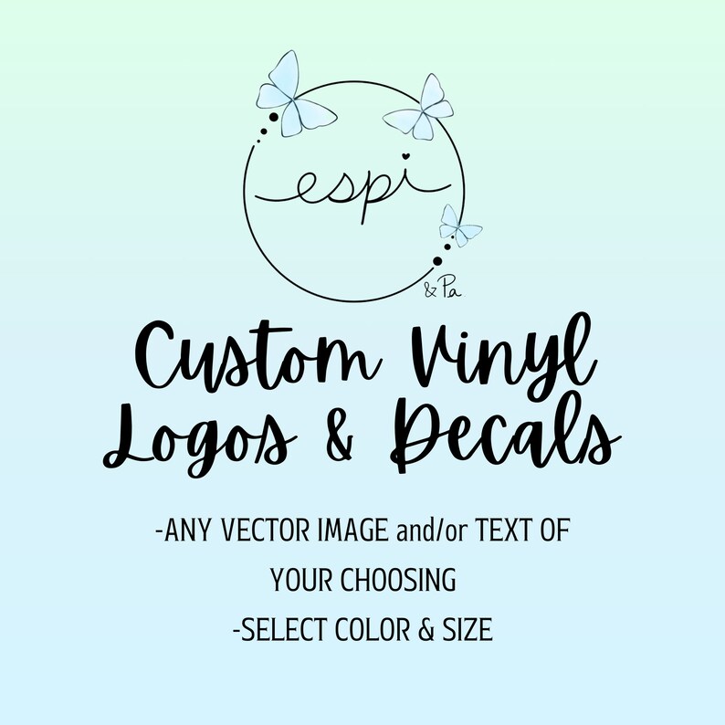 Custom Vinyl Logos & Decals - Etsy