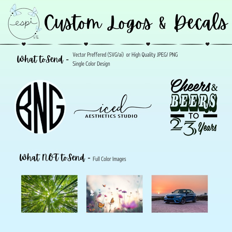 Custom Vinyl Logos & Decals - Etsy