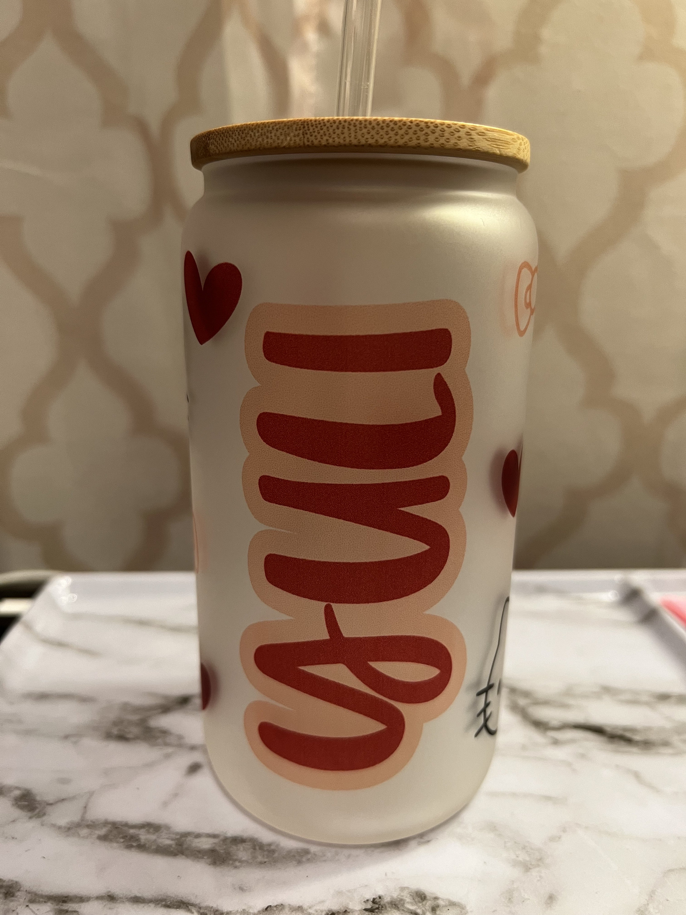 Hello Kitty Custom Name Glass Cup - Etsy