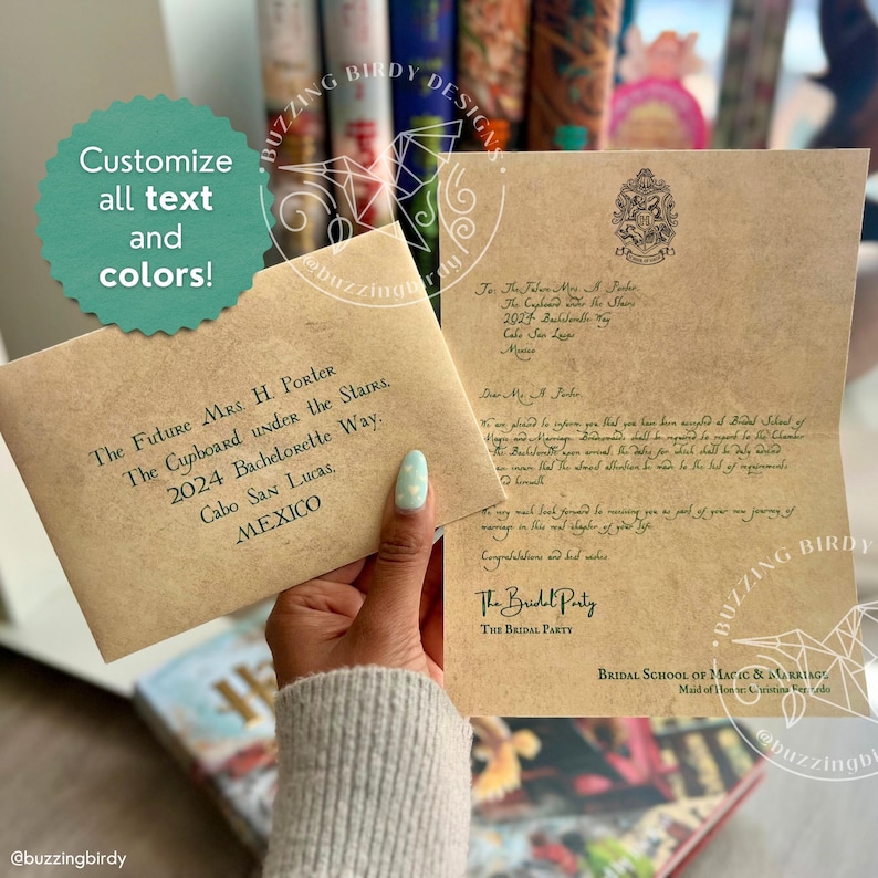 Custom Wizard School Acceptance Letter Printable: Editable Canva ...
