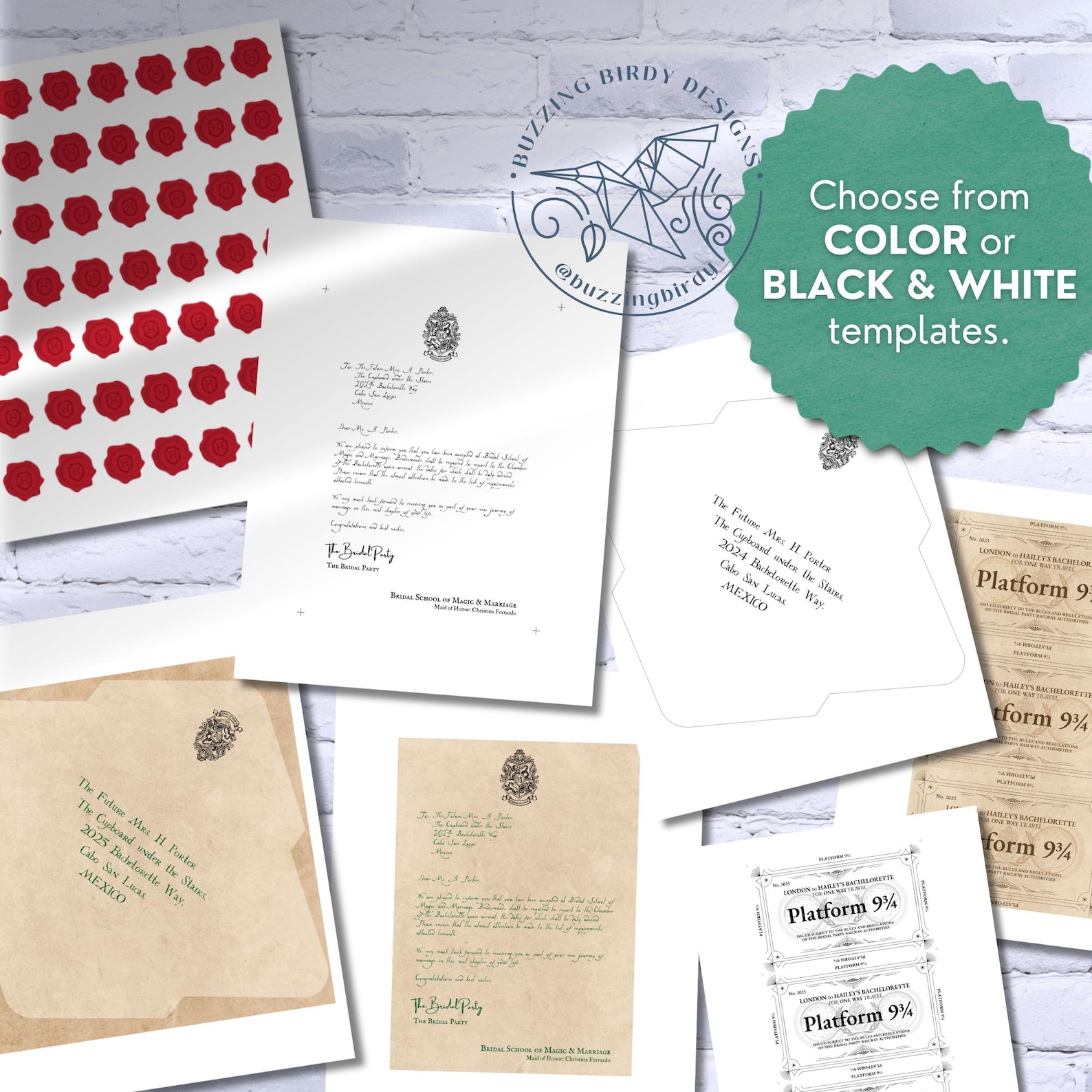 Custom Wizard School Acceptance Letter Printable: Editable Canva ...