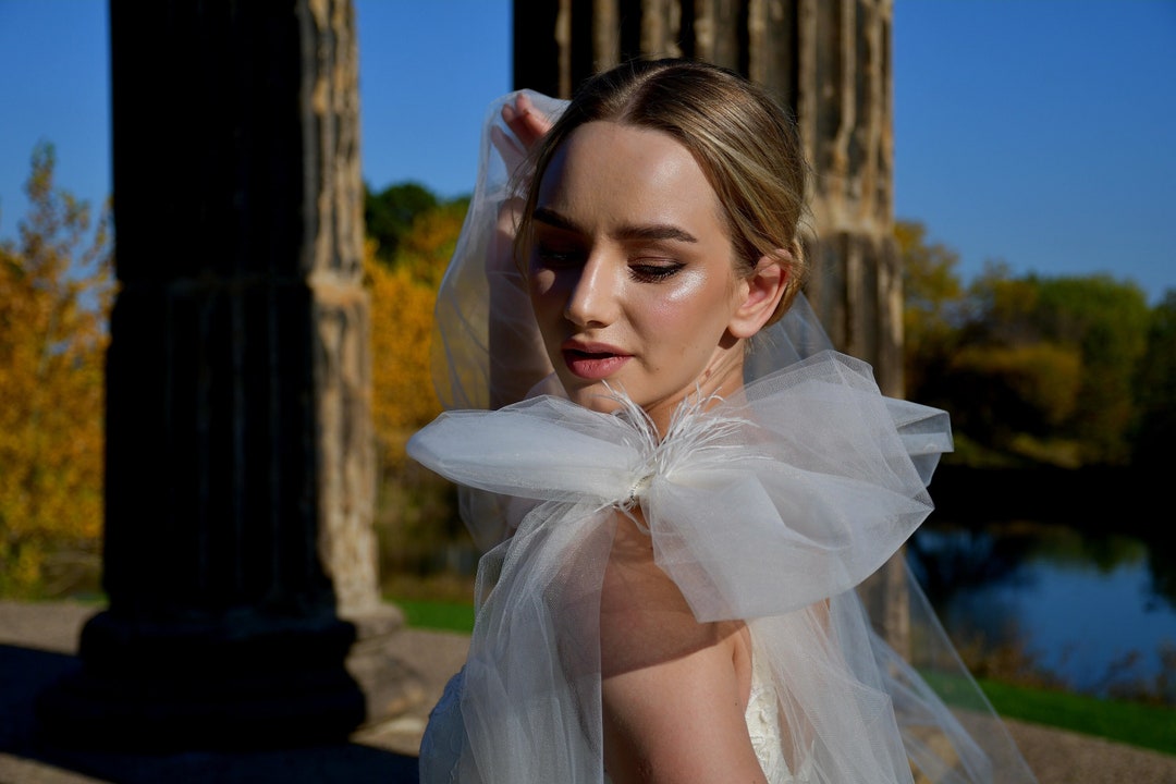 Bridal Tulle Shoulder Veils: Wedding Dress Decorative Bows - Etsy
