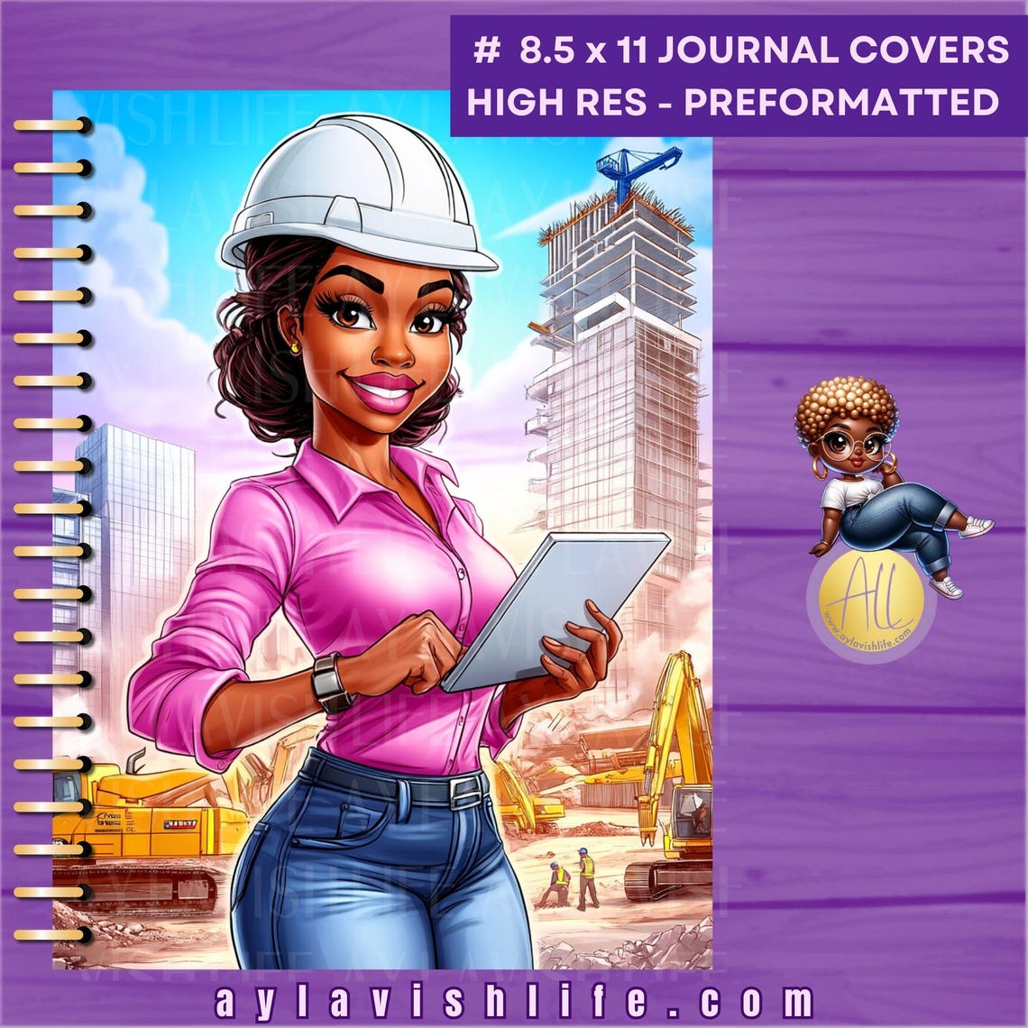 Power Moves | Set of 4 Pre-formatted Journal Covers | High-resolution 8 ...