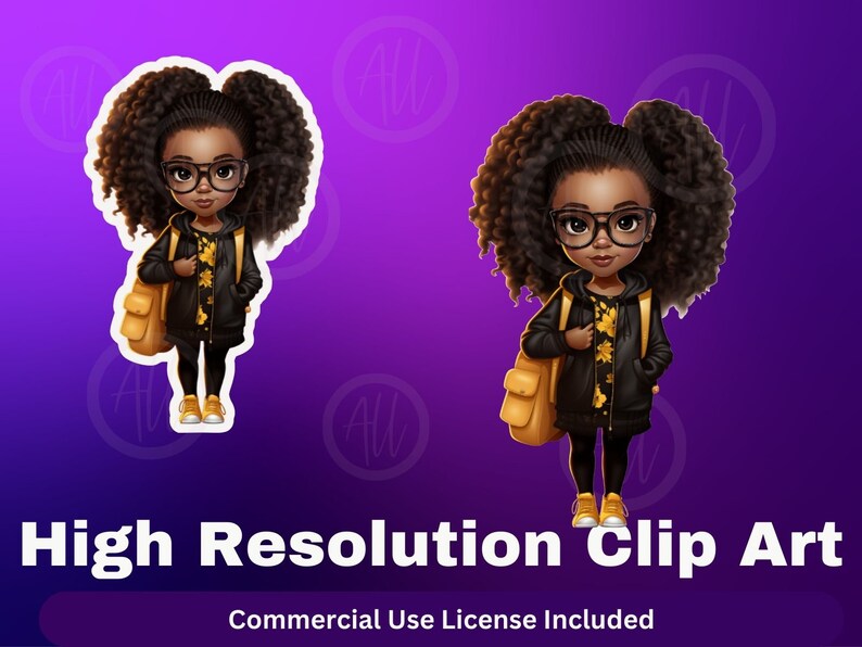 African American Clip Art With Small Business Extended Use - Etsy