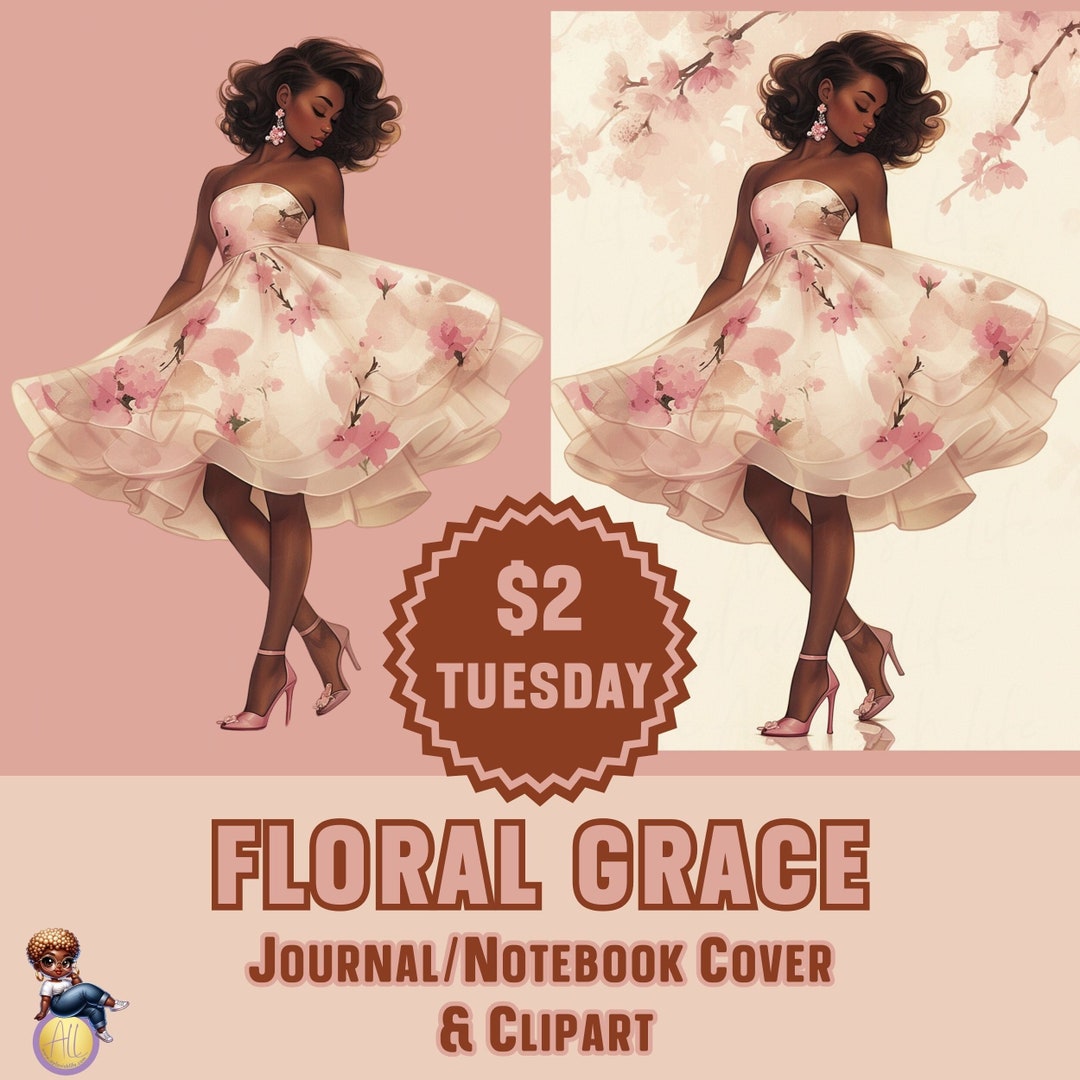Floral Grace Digital 8.5x11" DFY Journal Cover & Digi Doll Bundle ...