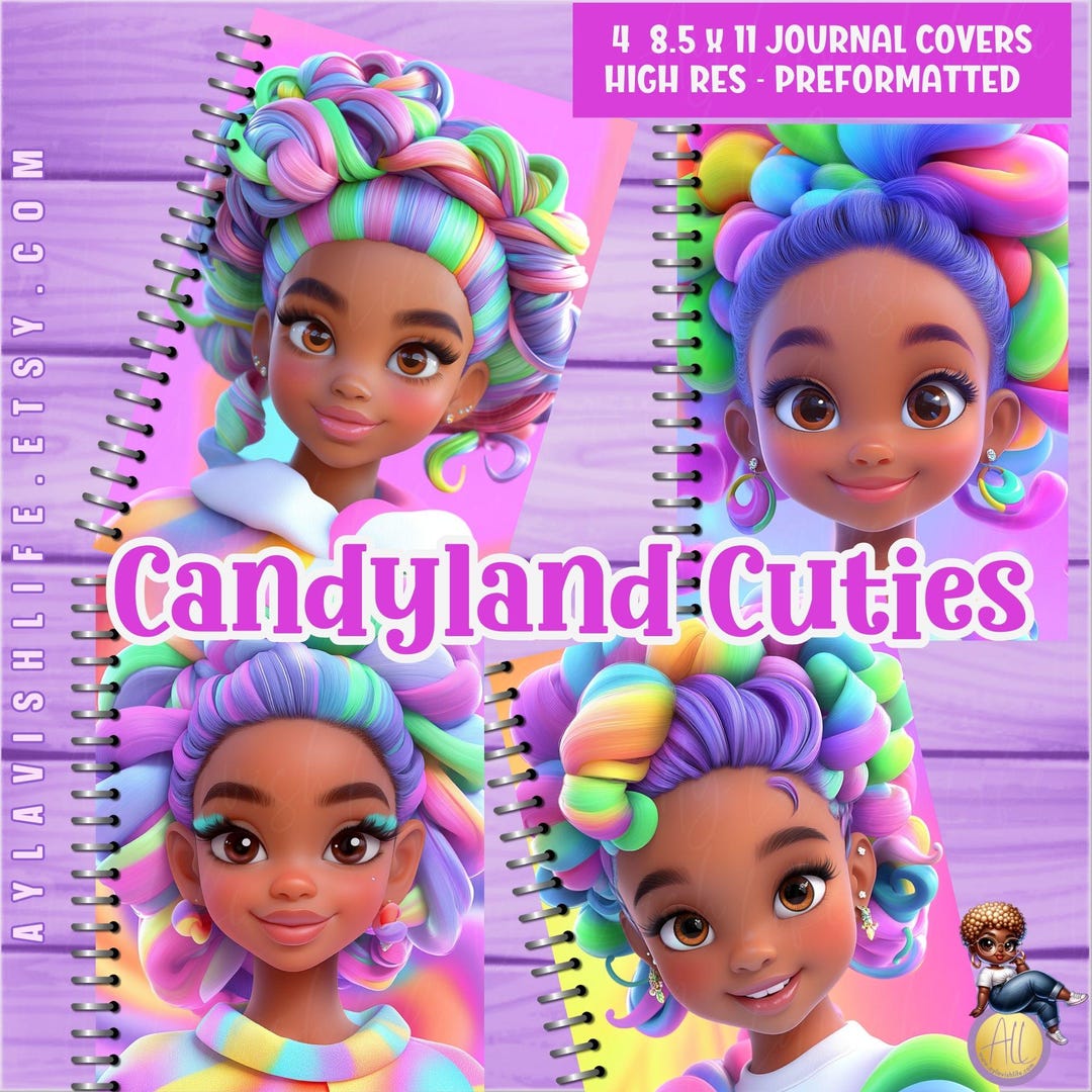 DIGITAL DOWNLOAD Candyland Cuties Journal Covers | High-resolution ...