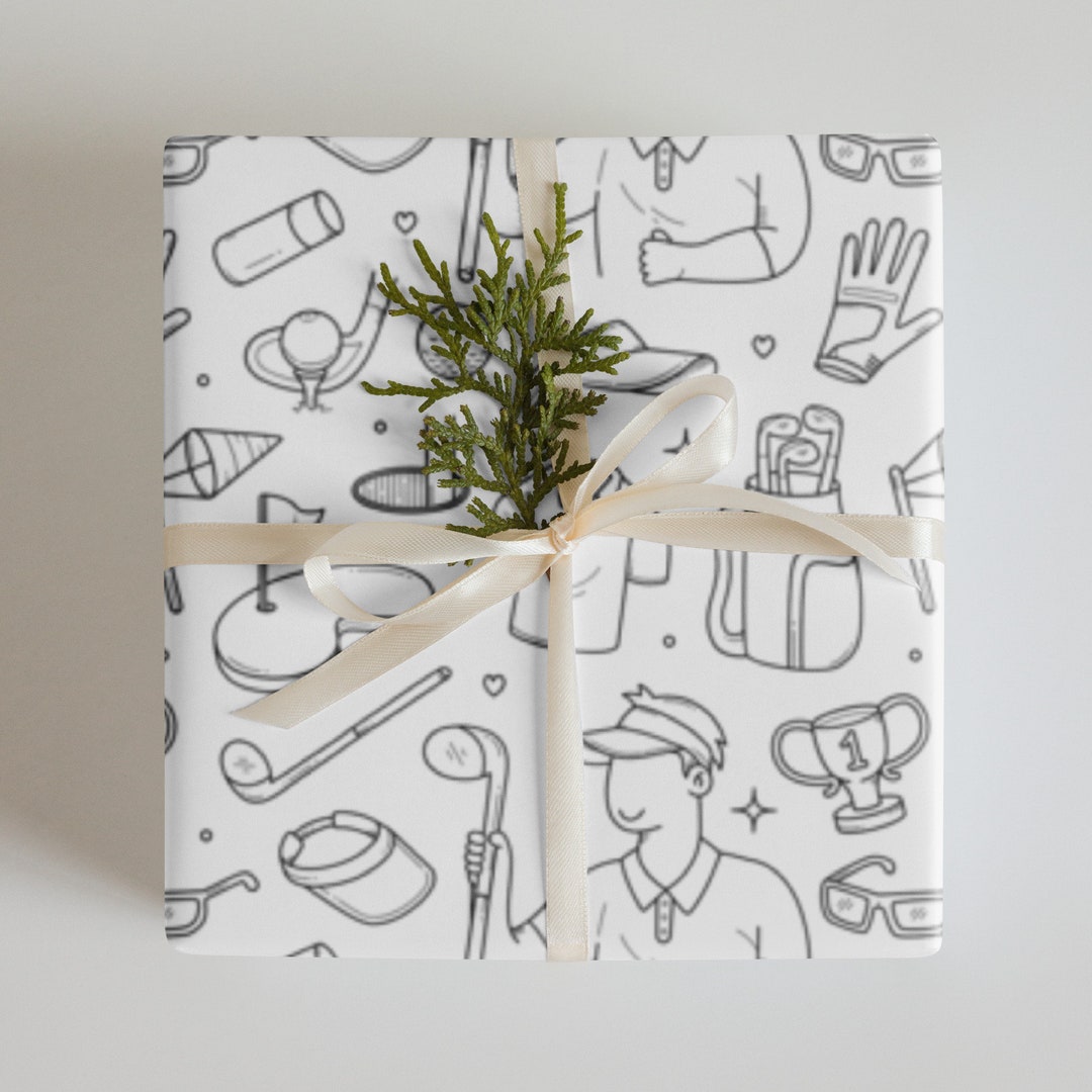 Golf Wrapping Paper Sheets for Christmas Birthdays - Etsy