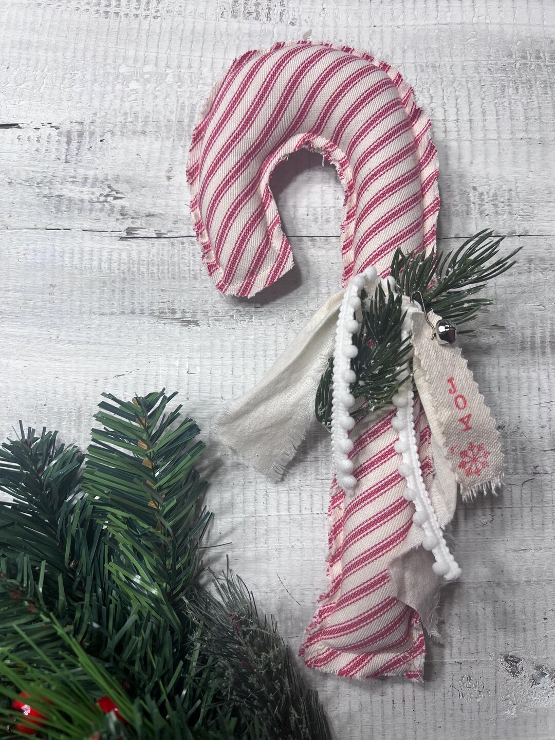 Traditional Farmhouse Candy Cane, Christmas Candy Cane, Traditional ...