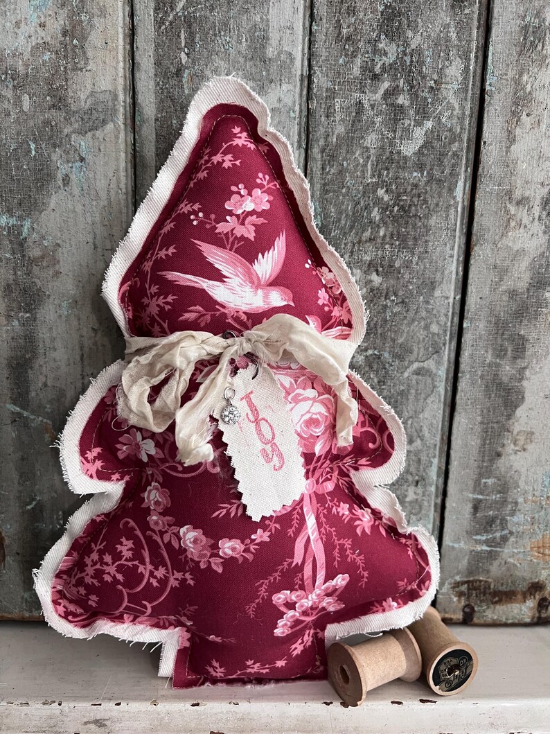PRE -ORDER- Handmade Toile Christmas Tree: French Country Shabby Chic ...