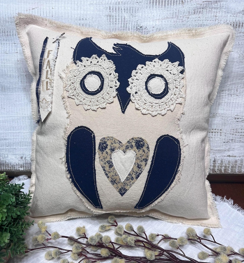 Handmade OLIVIA THE OWL Pillow, Stuffed Pillow, Fall Pillow. - Etsy